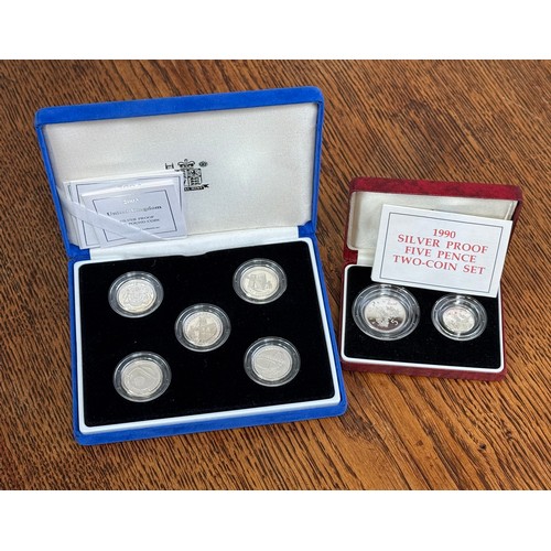 GB Modern silver proofs FDC with 2003 to 2007 £1 Bridges boxed set of 5 ...