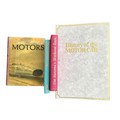 Motoring books including History of the Motor Car binder and inserts ...