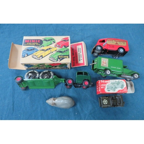 Triang Minic mainly unboxed collection, clockwork (some with key ...
