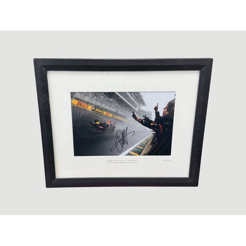 Jarrotts signed Sebastian Vettel framed colour photograph by Andrew ...