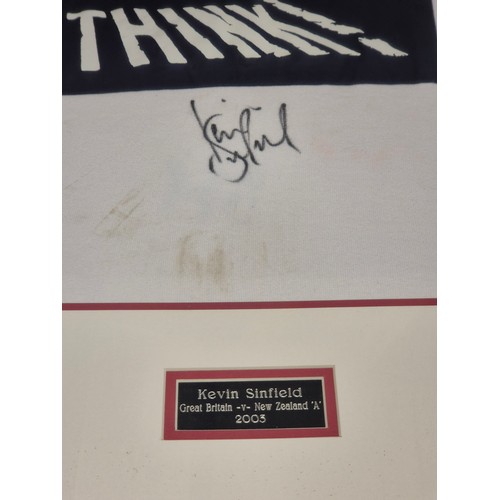 Framed Kevin Sinfield signed Great Britain Rugby shirt, looks to be ...