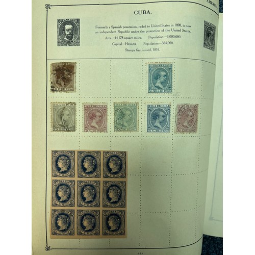 World early issue stamp collection in well-filled and useful The Strand ...