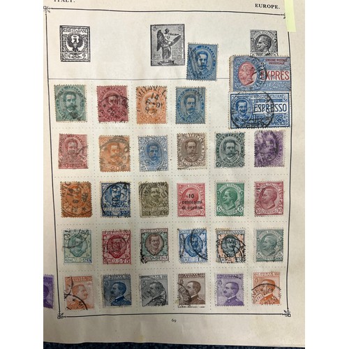 World early issue stamp collection in well-filled and useful The Strand ...