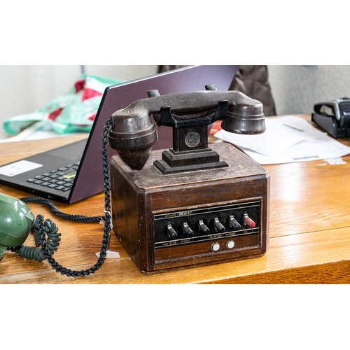 Vintage 1930s/1940s Dictograph Telephone System. Wood and Bakelite ...
