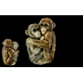 Superb Rare c1900's Monkey Lamp In Porcelain, In the Form of Two ...