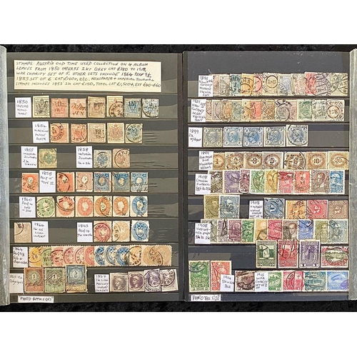 Stamps Interest - Austria old time used collection on 4 album leaves ...