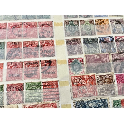 Stamps GB Col'n On Album Leaves From 1841 - 1d NUll In Maltese Cross ...