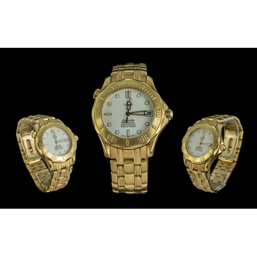 Omega Gents Superb Quality 18ct Gold Seamaster Professional Chronometer ...