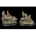 Country Artists Limited Edition Figural Set of Wolves & Cubs, 'A ...