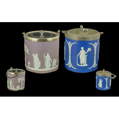 Wedgwood Fine Pair of Late 19th Century Lidded Jasper Ware Ginger Jars ...