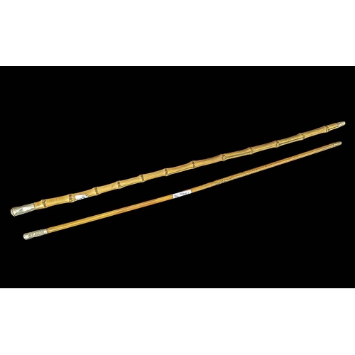 Two British Army Swagger Sticks, The Buffs & Lancashire Regiment.