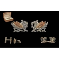 Clogau Gold Gents Pair of Sterling Silver Welsh Dragon Cufflinks with ...