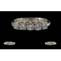 Ladies 18ct White Gold Five Stone Diamond Set Ring, marked 750 to ...