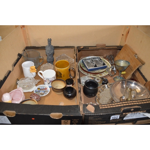 2 boxes of misc items