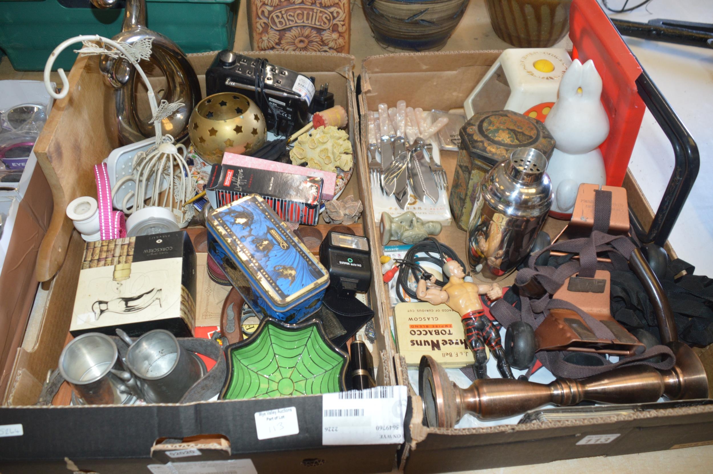 2 boxes of misc items