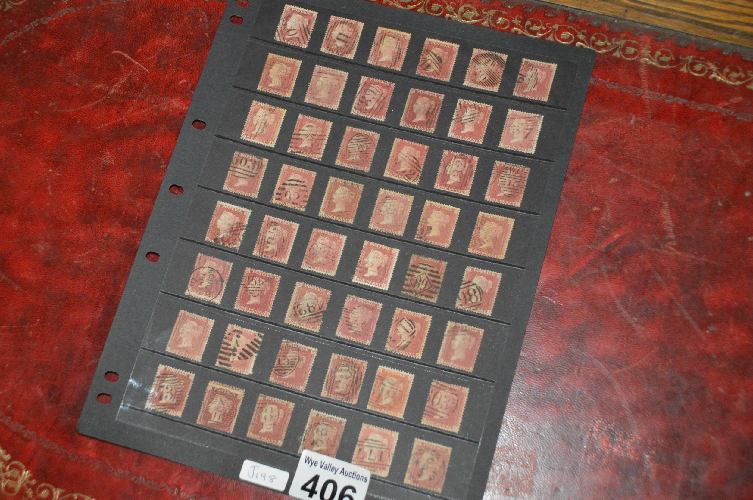 qty of penny red stamps