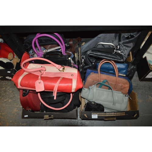 2 boxes of handbags