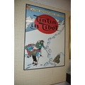 framed tintin poster