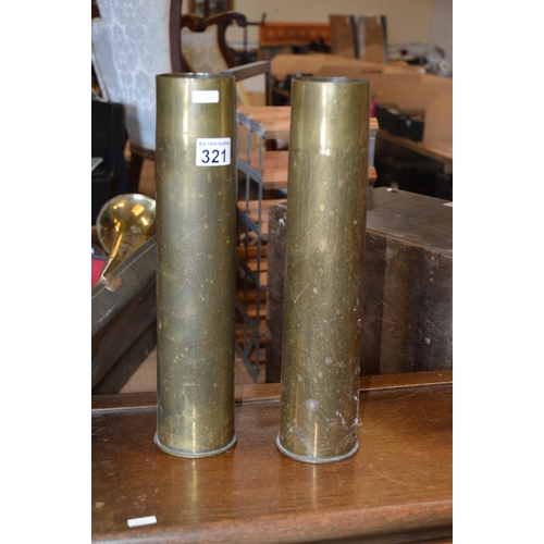 2 brass shell cases