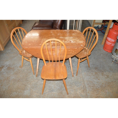 ercol table & 3 chairs