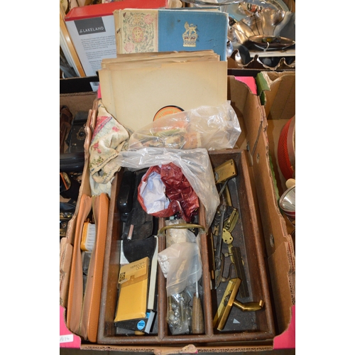 box of records & misc.