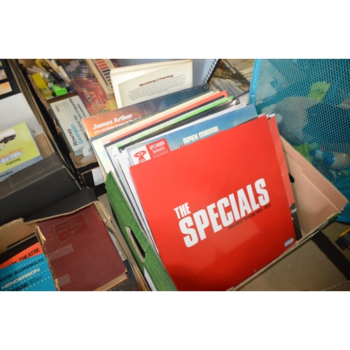 box of new vinyl records