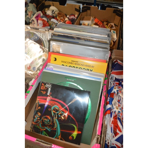 box of vinyl records