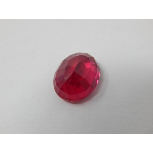 A 10.67ct Oval Cut Ruby with G.I.L Certificate of Authenticity.
