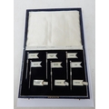 Set of Silver Sandwich Flags Hallmarked Birmingham 1928 by Adolf Scott ...