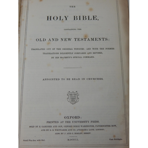 Victorian Family Holy Bible, Printed 1850