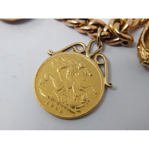 9ct Gold Charm Bracelet Set with Numerous Charms & a Victorian 1893 ...