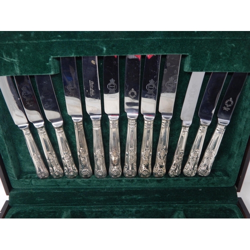 A Canteen of Kings Pattern Silver Plated Cutlery For 6 Places Settings ...