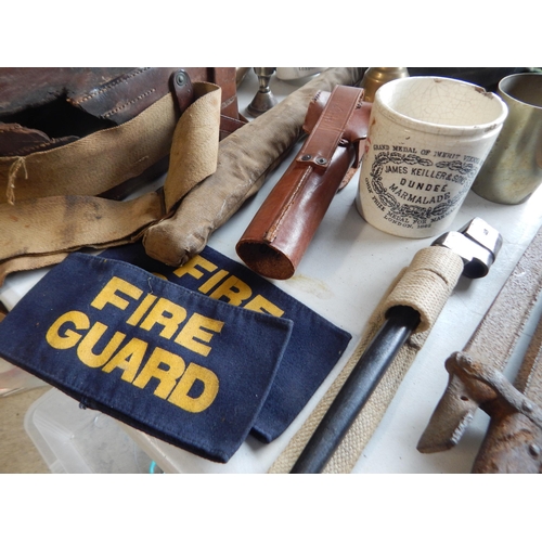 Good selection of military items varying from ww1 to ww2 including ...