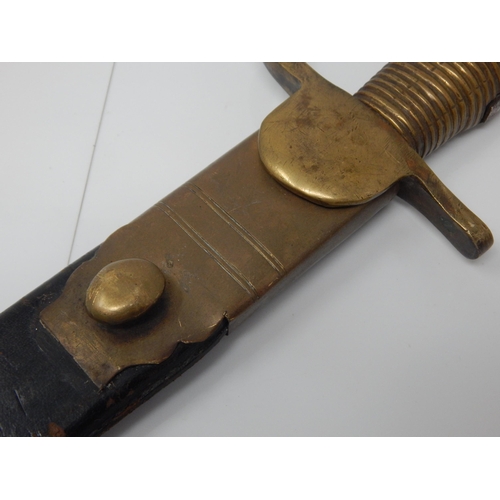 Baker Rifle Bayonet with Scabbard, Indian Made, Osborn & Gunby