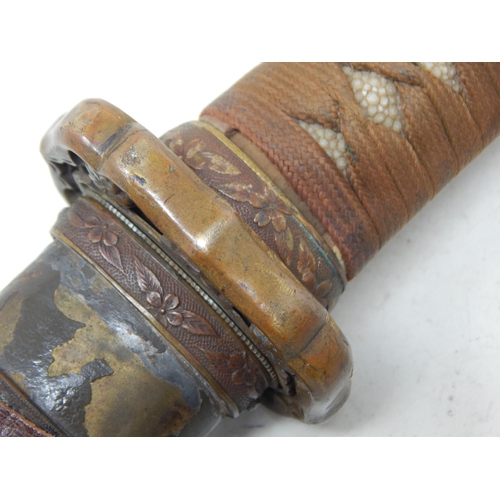 A 17th/18th Century Japanese Samurai Sword with early Signed Tang & 2 ...