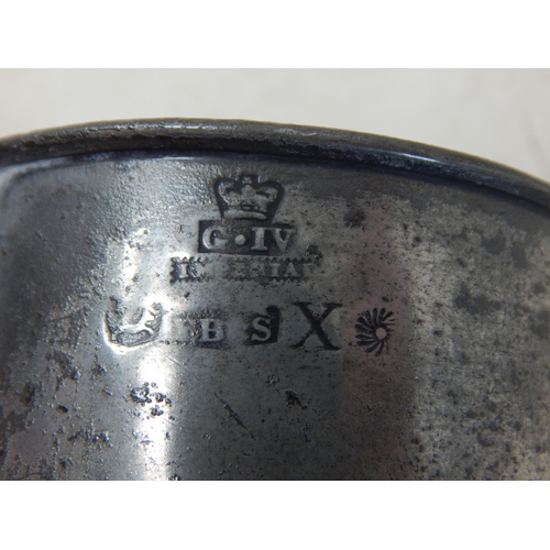 19th Century Pewter 1 Pint Tankard c.1826 with Touch Marks (Please See ...