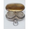 Victorian Silver Sovereign & Half Sovereign Case with candy Stripe ...