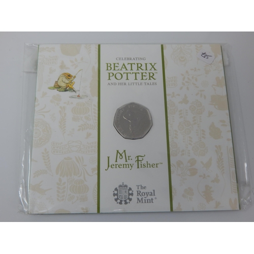 Royal Mint 50p Coins in Sealed Packs of Issue: Beatrix Potter: Peter ...