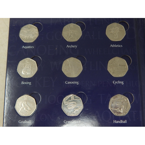 Complete 50p Sports Album Collection of Coins