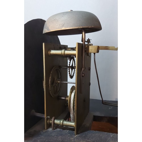 A 19th Century mahogany wall clock, the circular painted dial inscribed ...