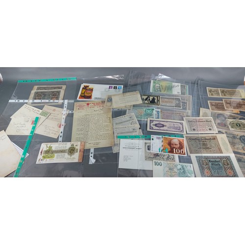A collection of foreign bank notes to include Australia and others ...