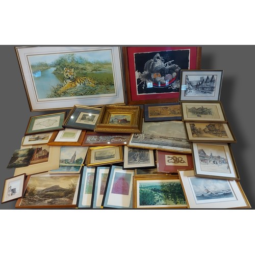 A large signed David Shephard print, together with a large collection ...