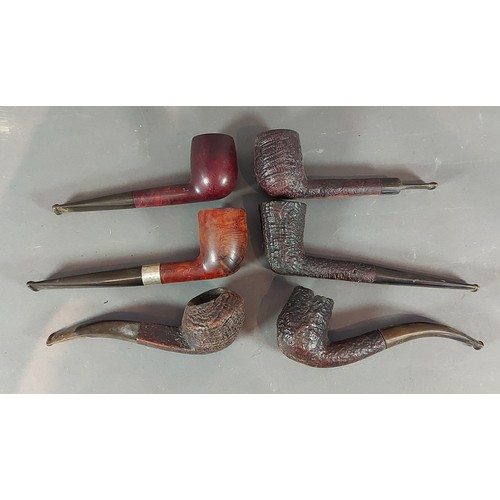 Six Dunhill smoking pipes to include The Inner Tube and Shell Briar