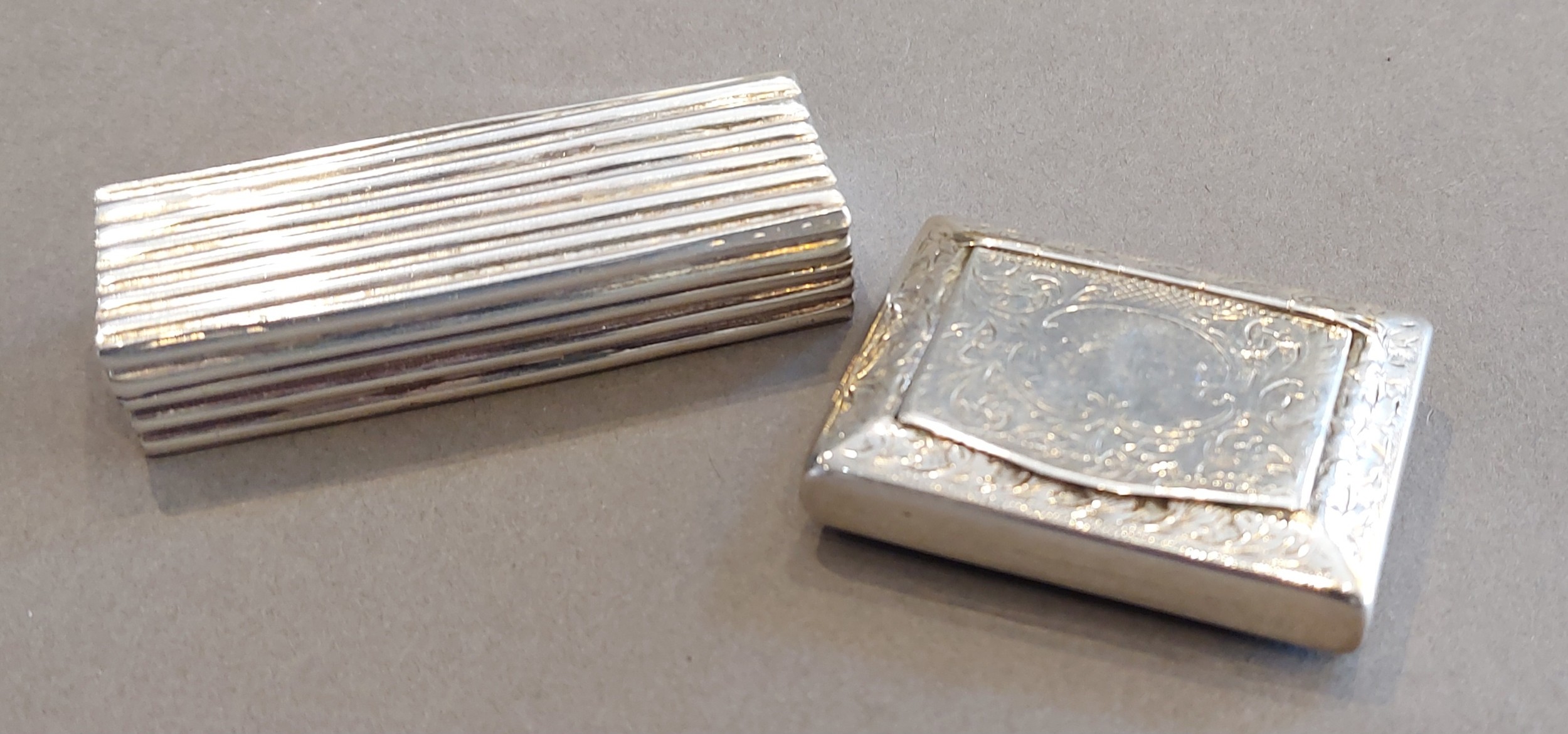 A Victorian silver snuff box of ribbed form, Birmingham 1894, maker ...