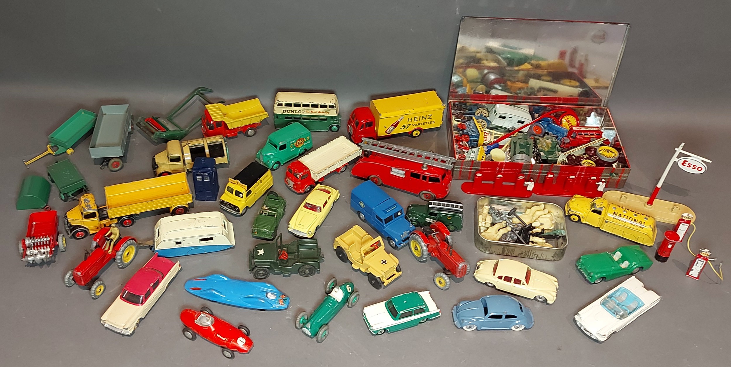A Dinky Supertoys Fire Engine together with a collection of Dinky and ...