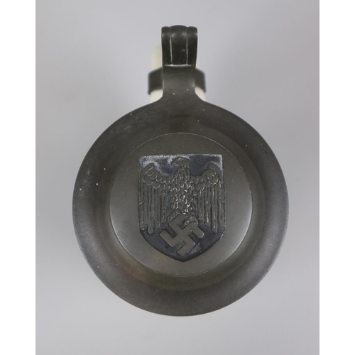 Collection of German Steins one with pre war Nazi insignia
