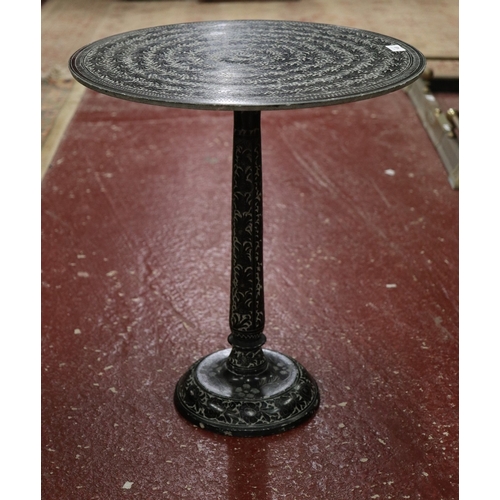 An unusual 1930’s hand carved PERSIAN stone circular pedestal table ...
