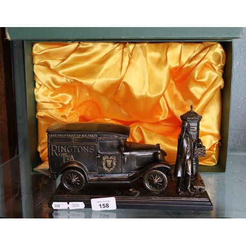'Tea and more to your door' - Cold cast bronze sculpture of a Ringtons ...