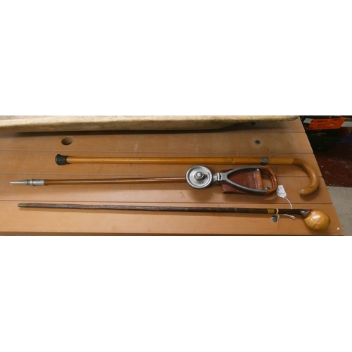 3 x Brigg of London walking canes/shooting sticks including- 'The ...