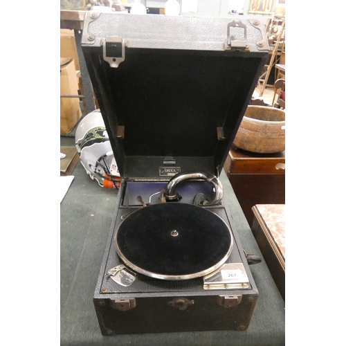 Art Deco Decca wind-up gramophone model Saloon